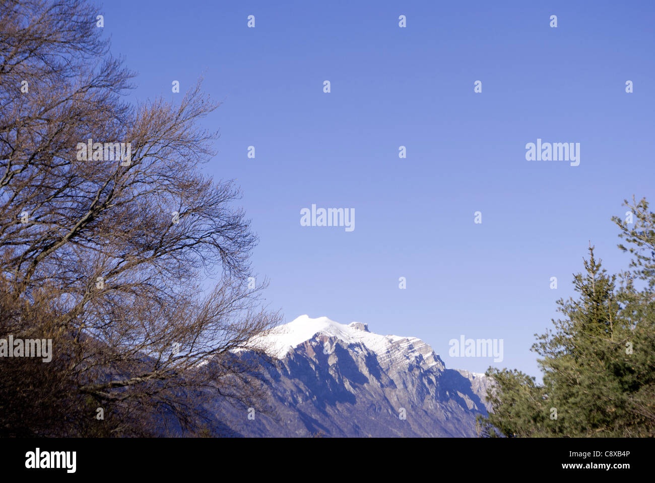 Aerial view of Dolomite landscape with mountain range Stock Photo - Alamy