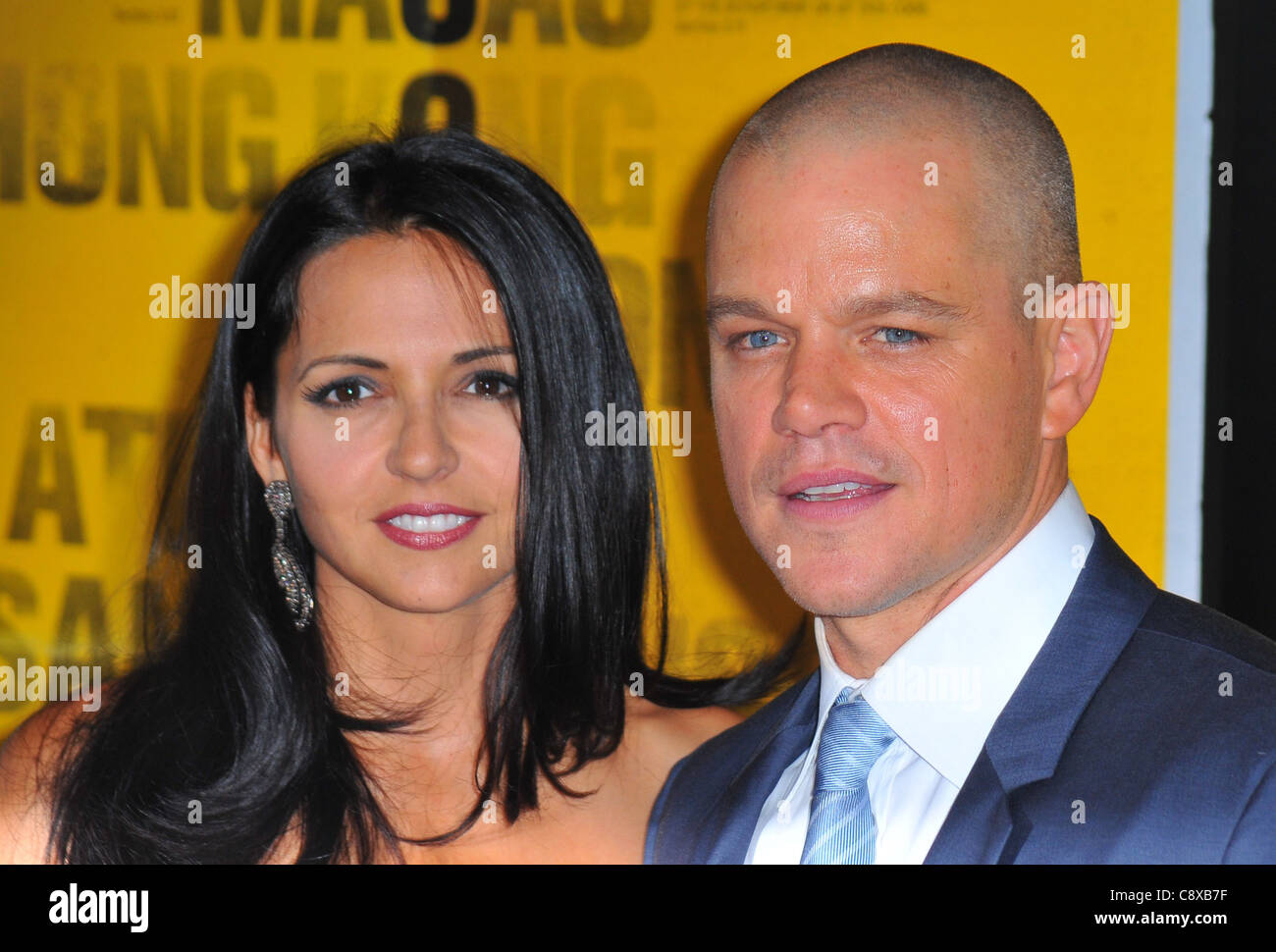 Luciana Bozan Barroso, Matt Damon at arrivals for CONTAGION Premiere ...