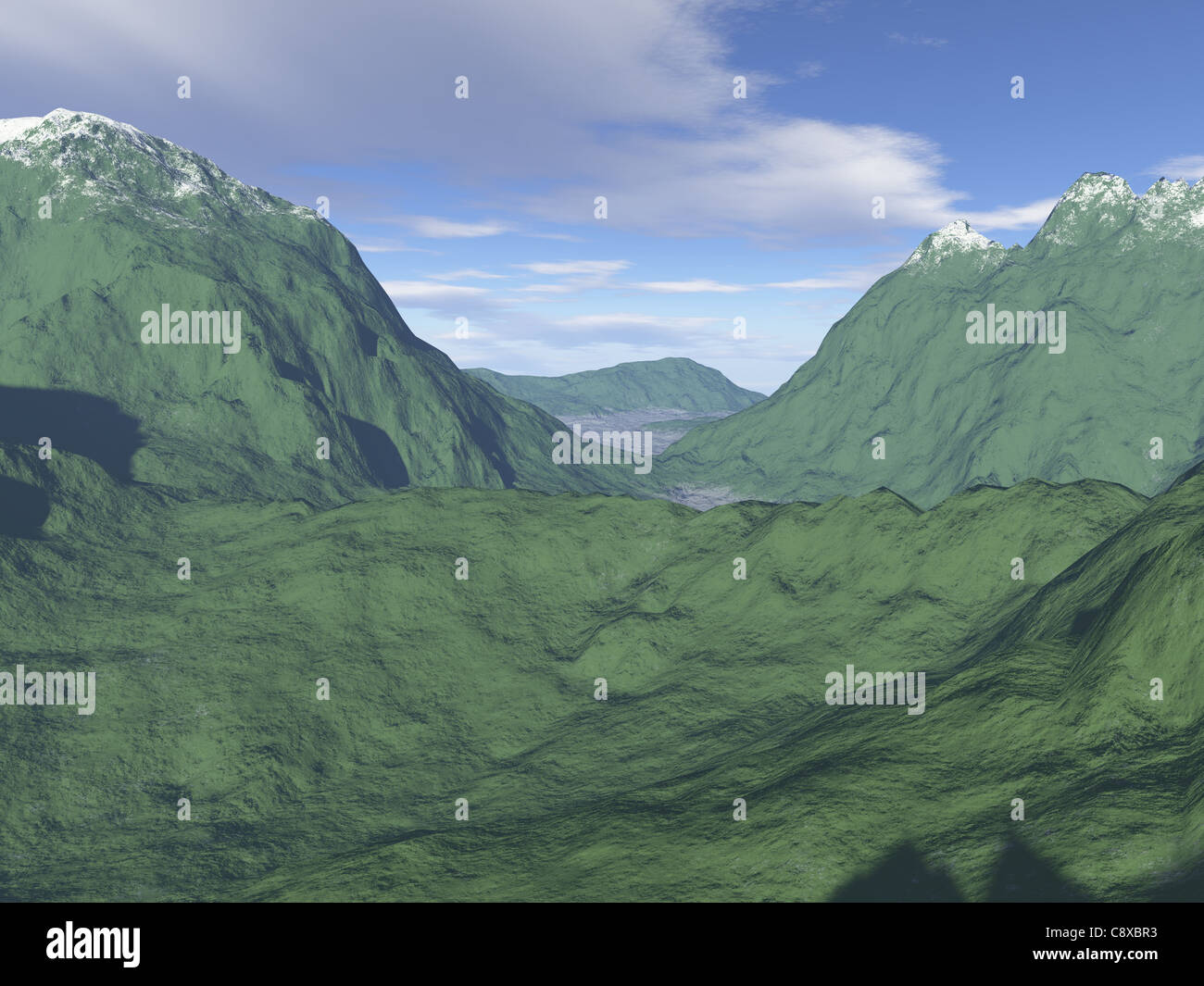A Computer-generated Mountain Landscape Stock Photo - Alamy