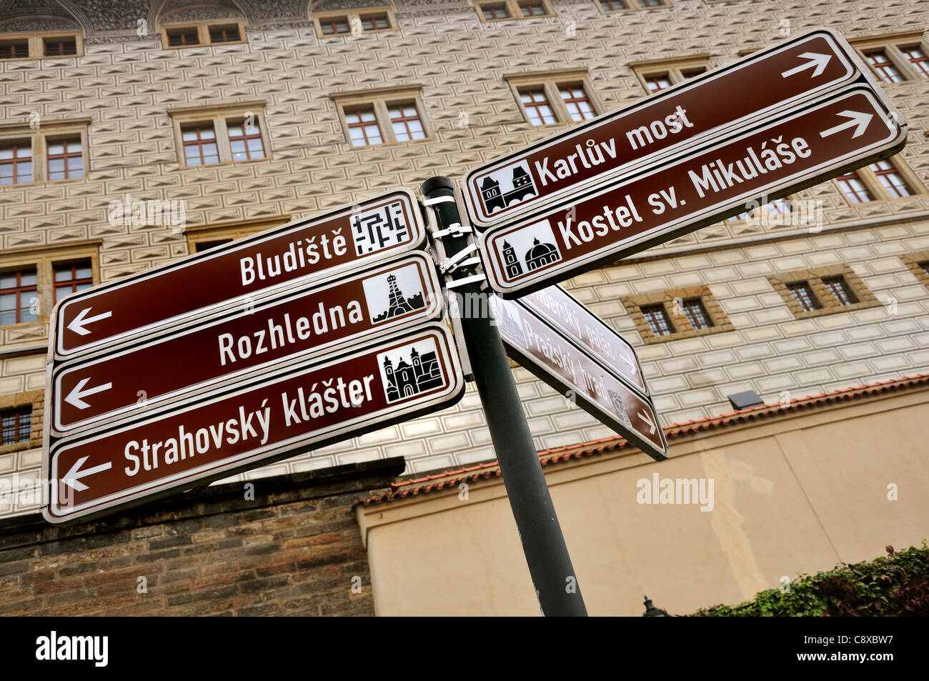 Prague czech republic street signs hi-res stock photography and images ...