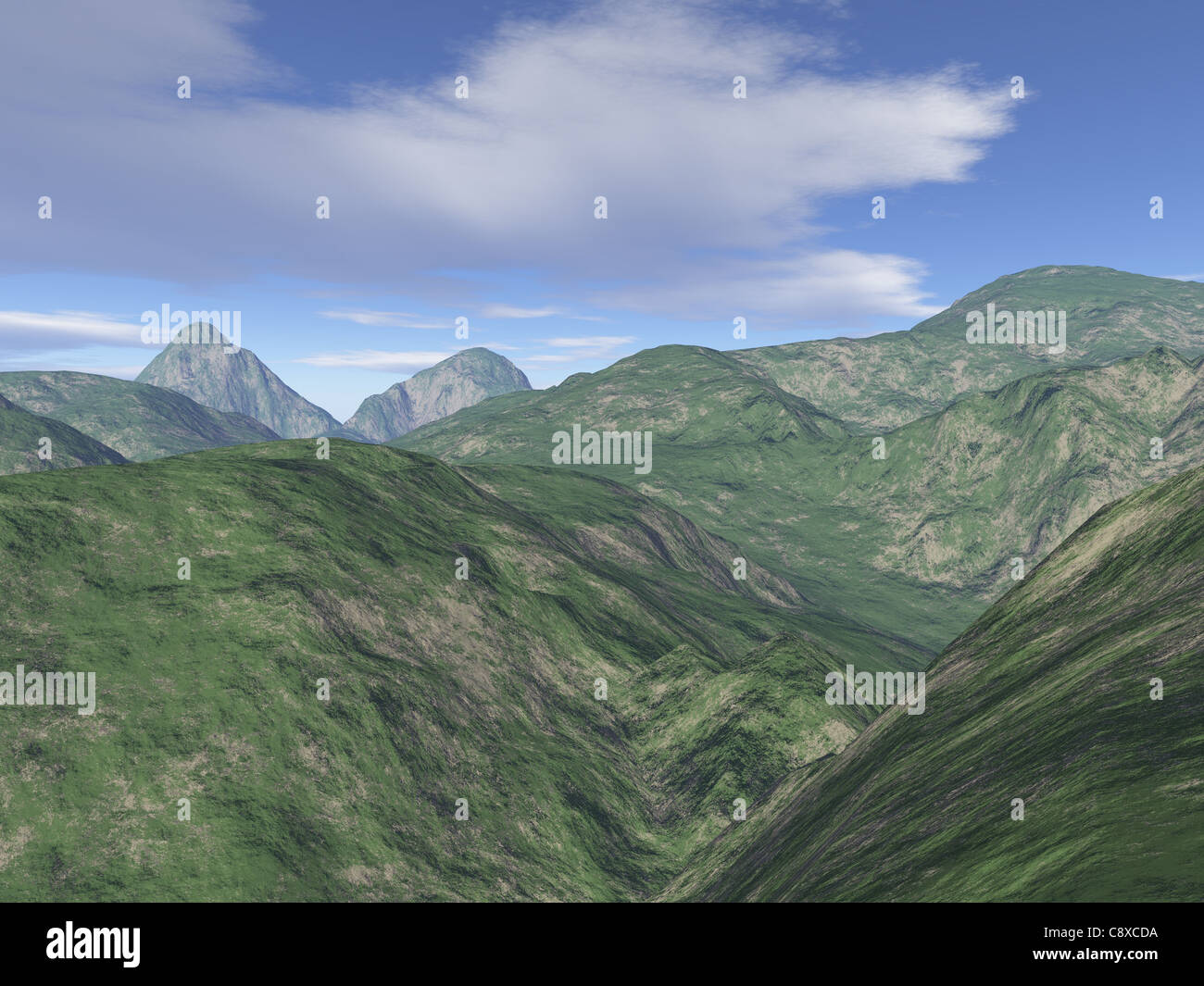Computer generated mountain scenery hi-res stock photography and images ...