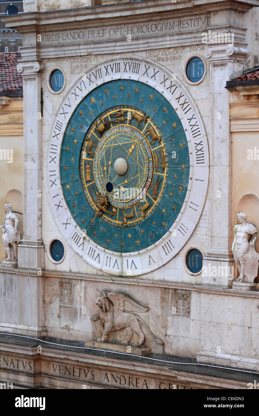 Astronomical clock in the Plazzo del Capitanio tower, Padua, Padova ...
