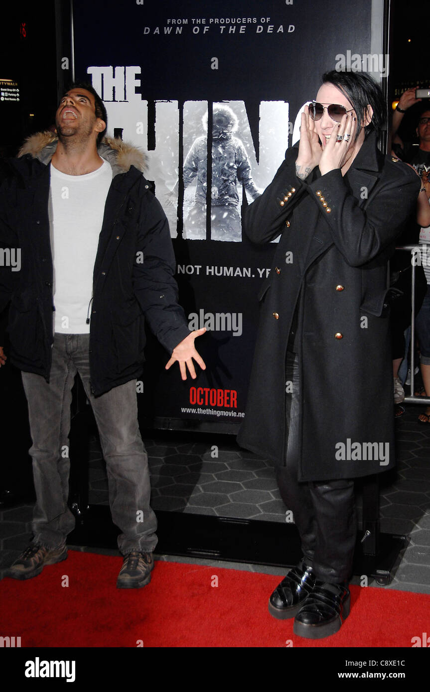 Eli Roth Marilyn Manson arrivalsTHING Premiere AMC Universal CityWalk ...