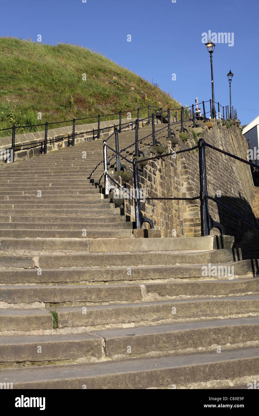 The Abbey steps, Whitby, East Yorkshire Coast, June 2011 Stock Photo ...