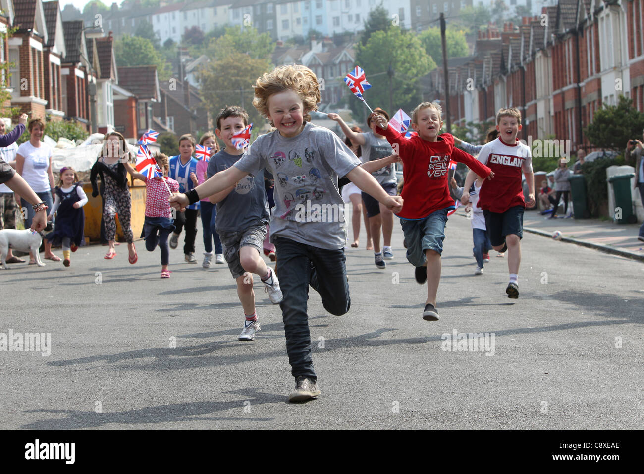 Children street party hi-res stock photography and images - Alamy