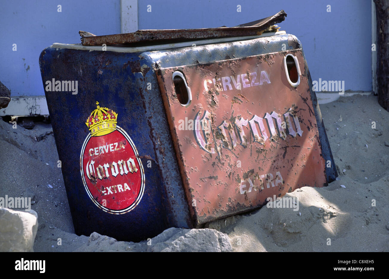 Rusty beer fridge. Holland Stock Photo - Alamy