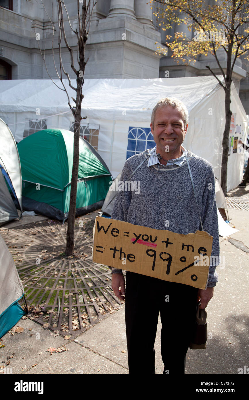 Occupy Wall Street in Philadelphia City Hall Stock Photo - Alamy