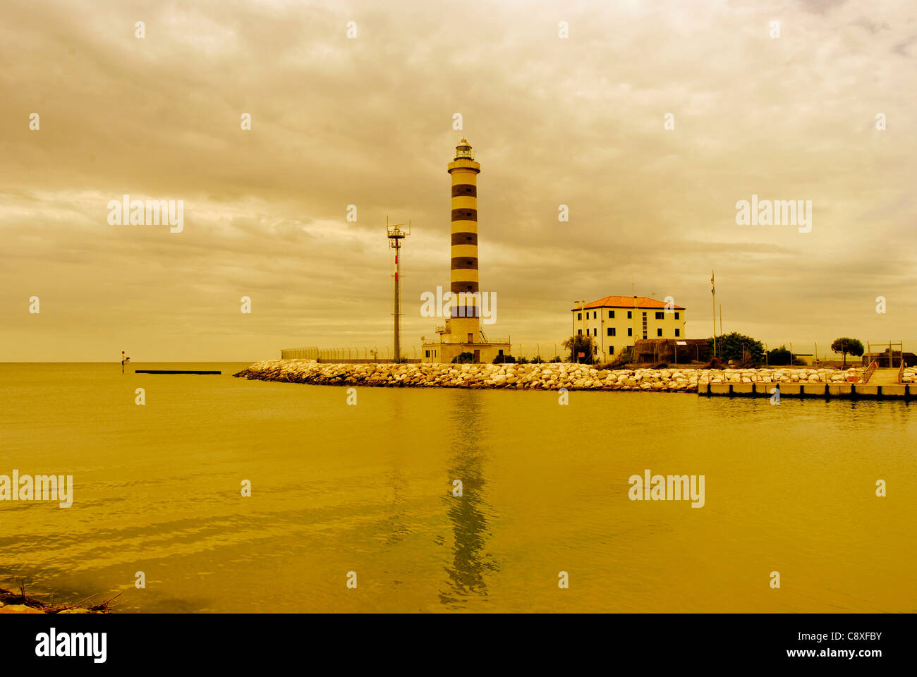 beautiful lighthouse in Italy Stock Photo - Alamy