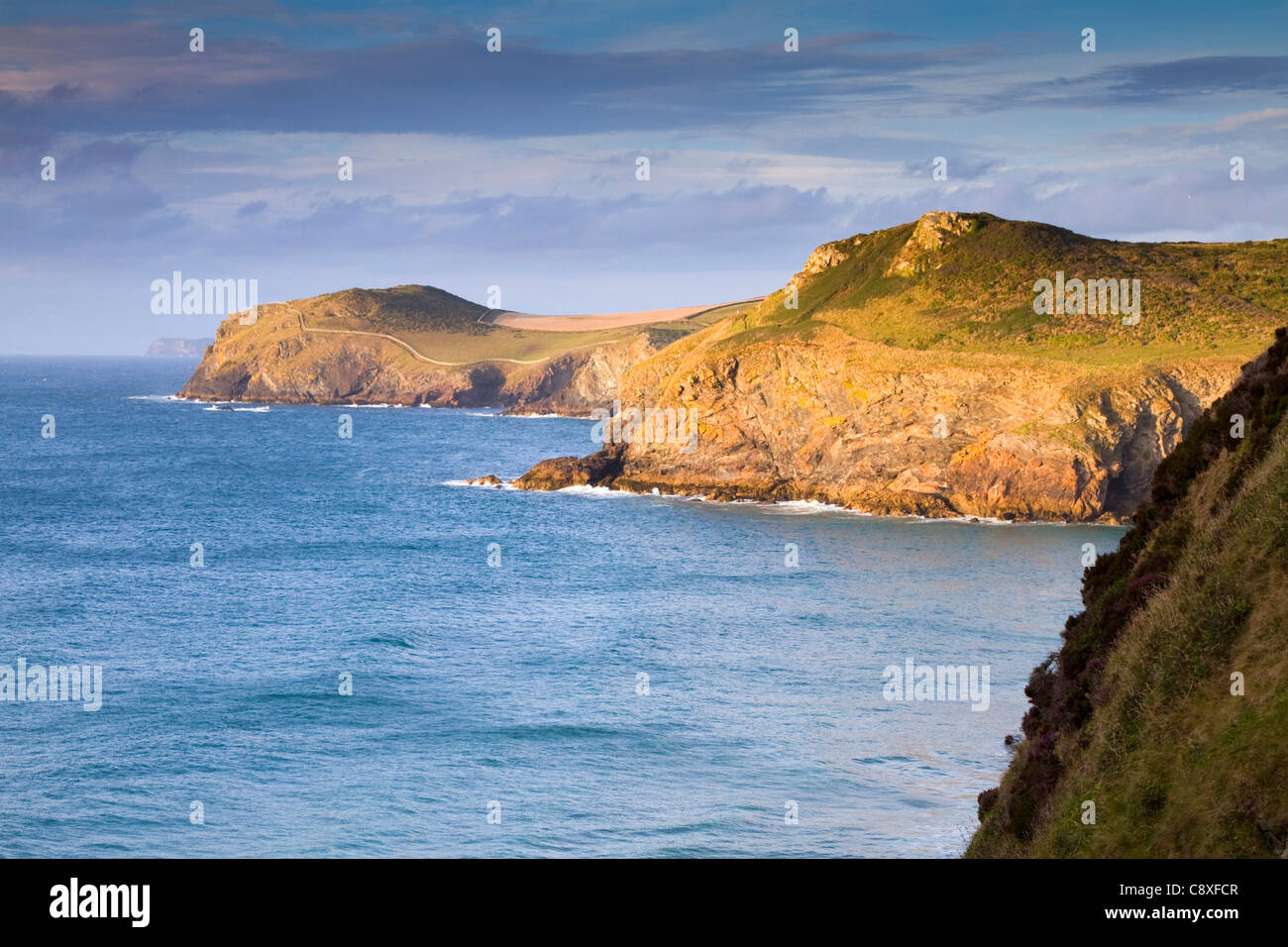 Lundy Bay; near Polzeath; Cornwall; UK; looking towards Port Quinn ...