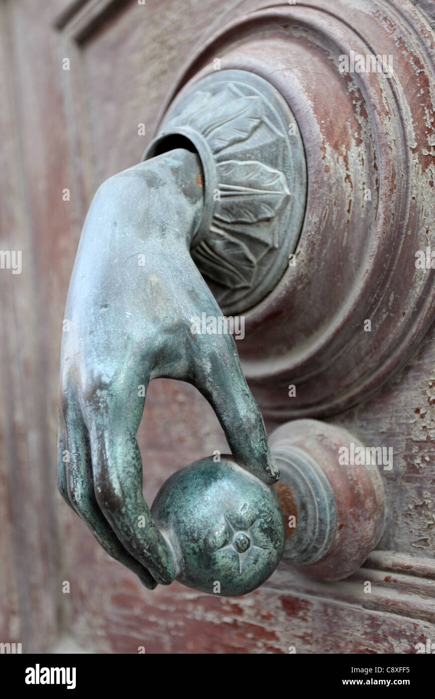 Ancient door knocker Stock Photo - Alamy