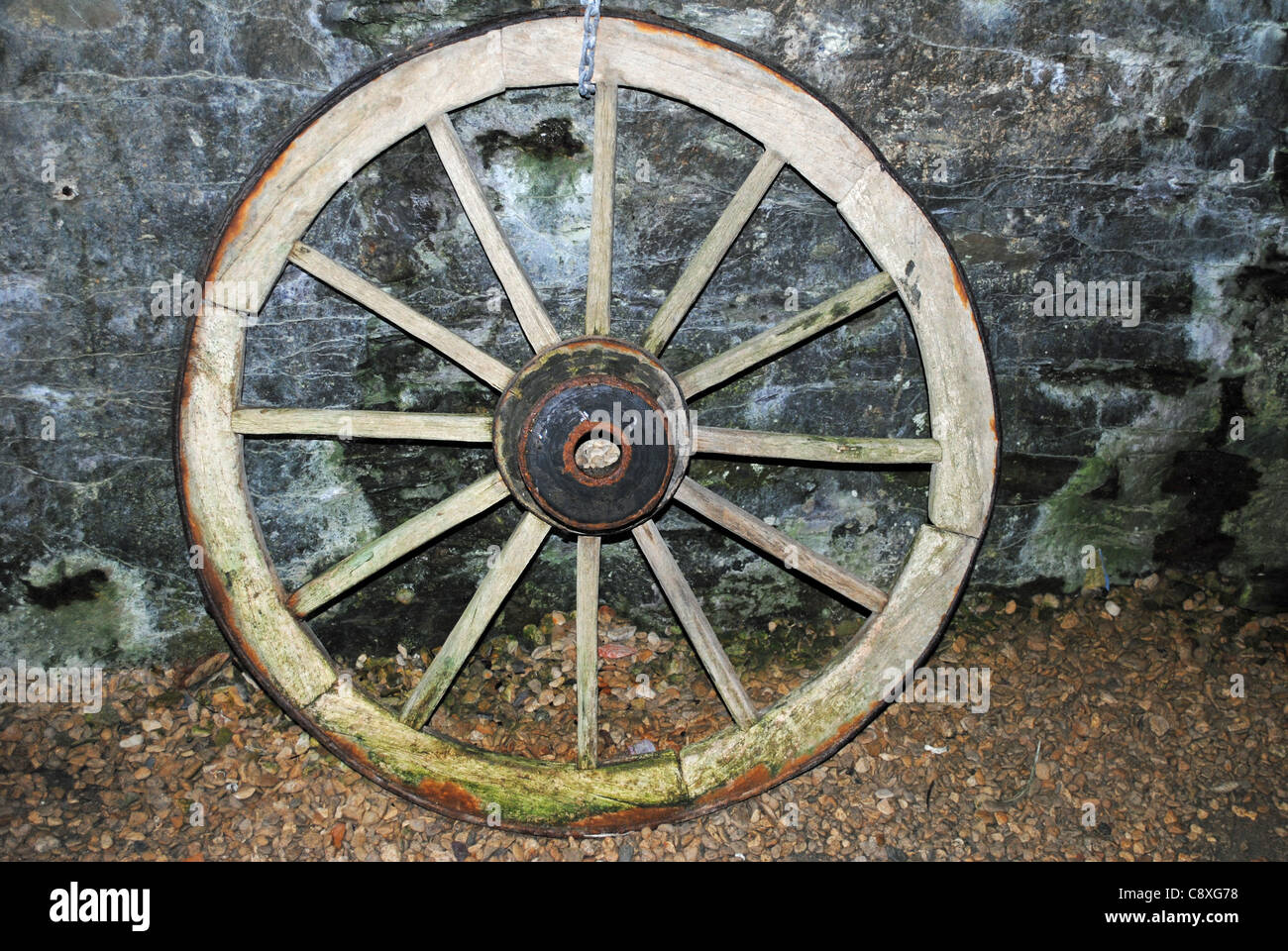 An Old Wagon Wheel Stock Photo - Alamy