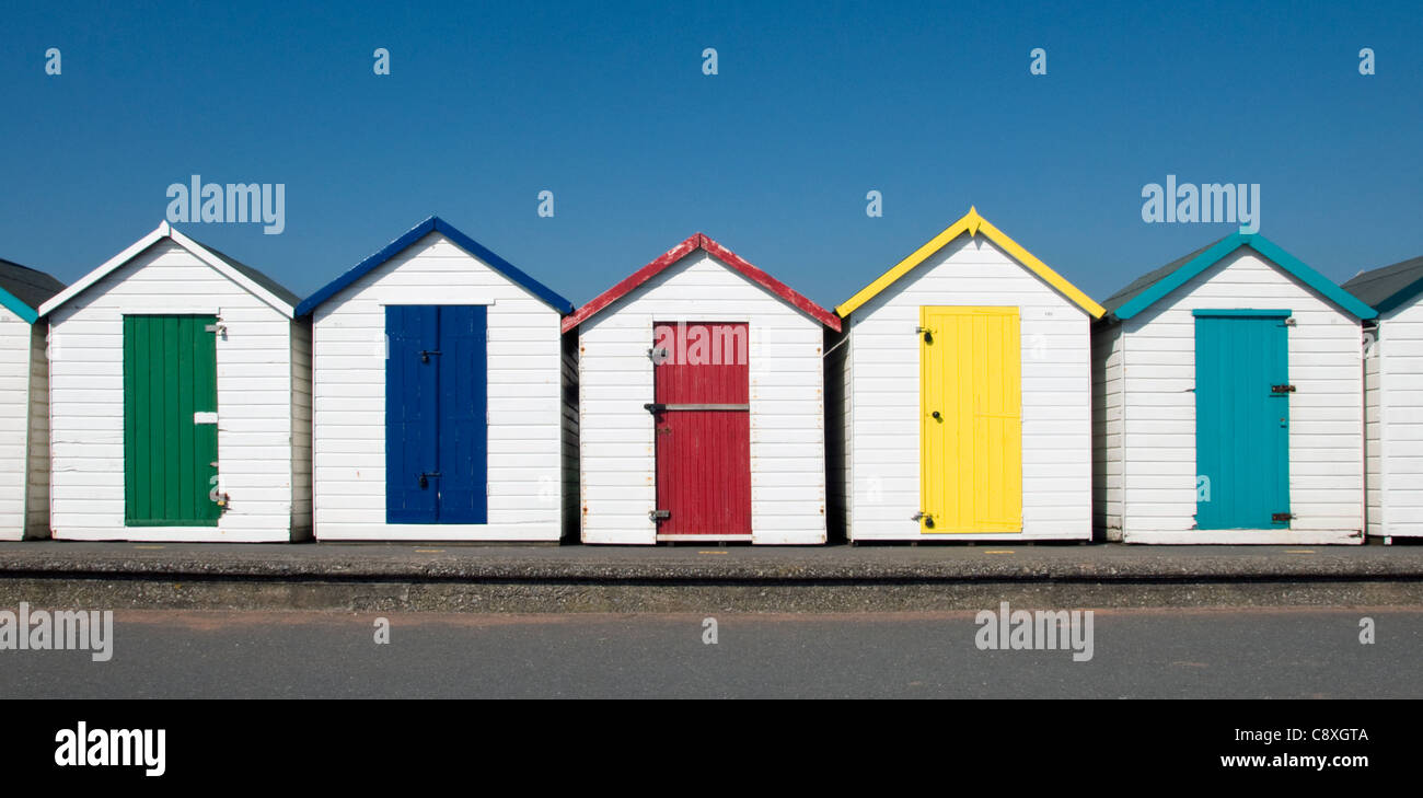 Colourful Beach Huts Stock Photo - Alamy
