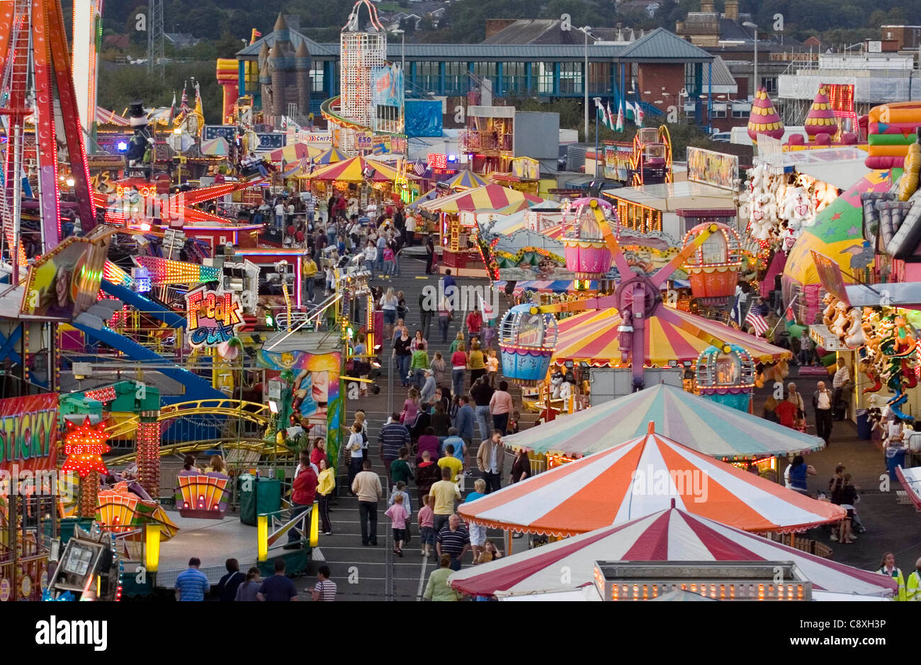 The annual Neath Fair at Millands Road in Neath Stock Photo - Alamy