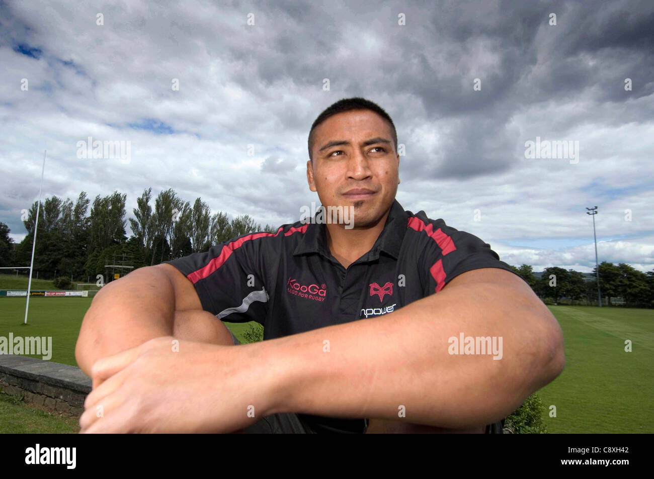 Jerry Collins the former New Zealand All Black player when he signed a ...