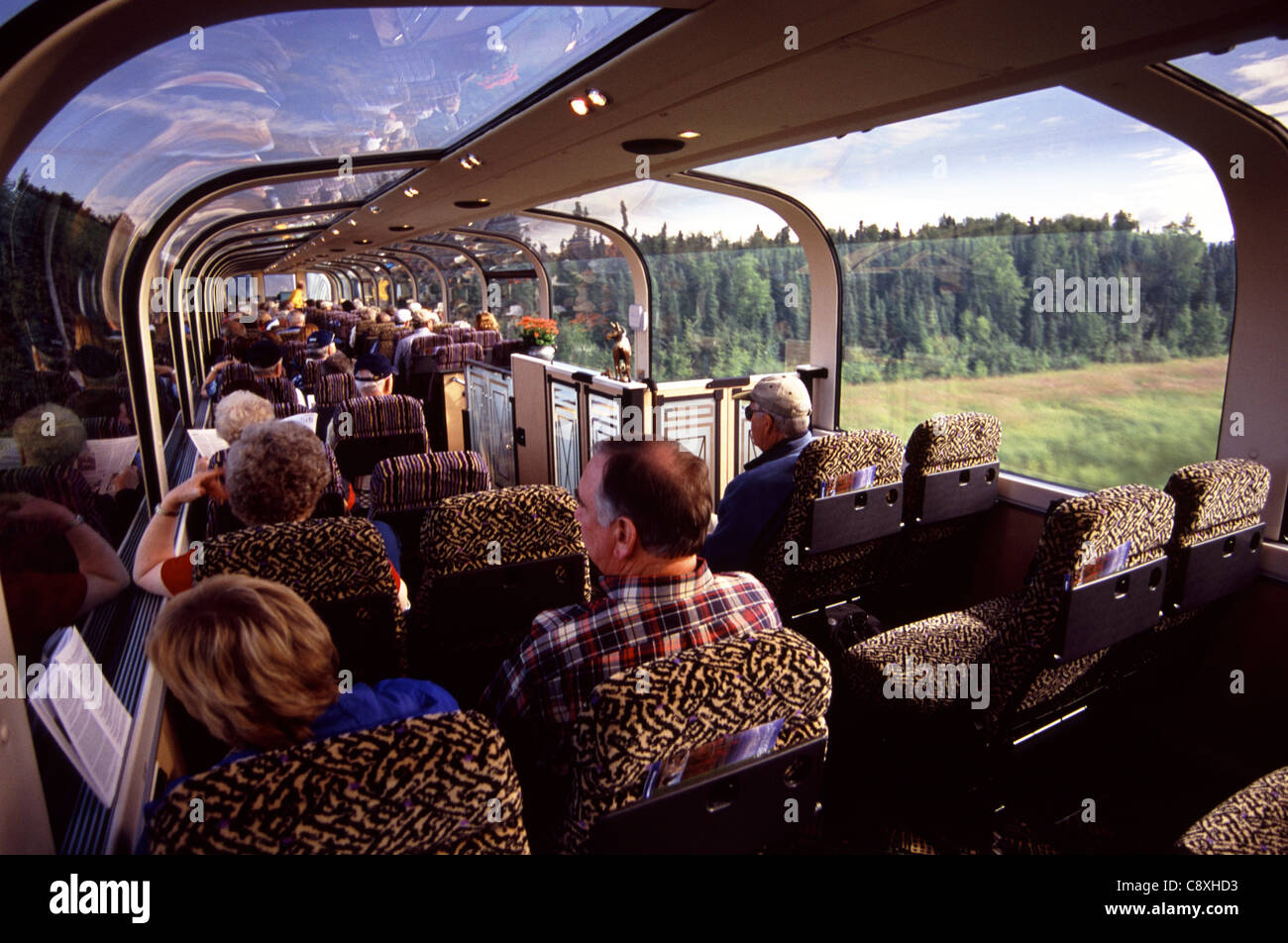 Riding the McKinley Explorer rail cars on the Alaska Railroad, from ...