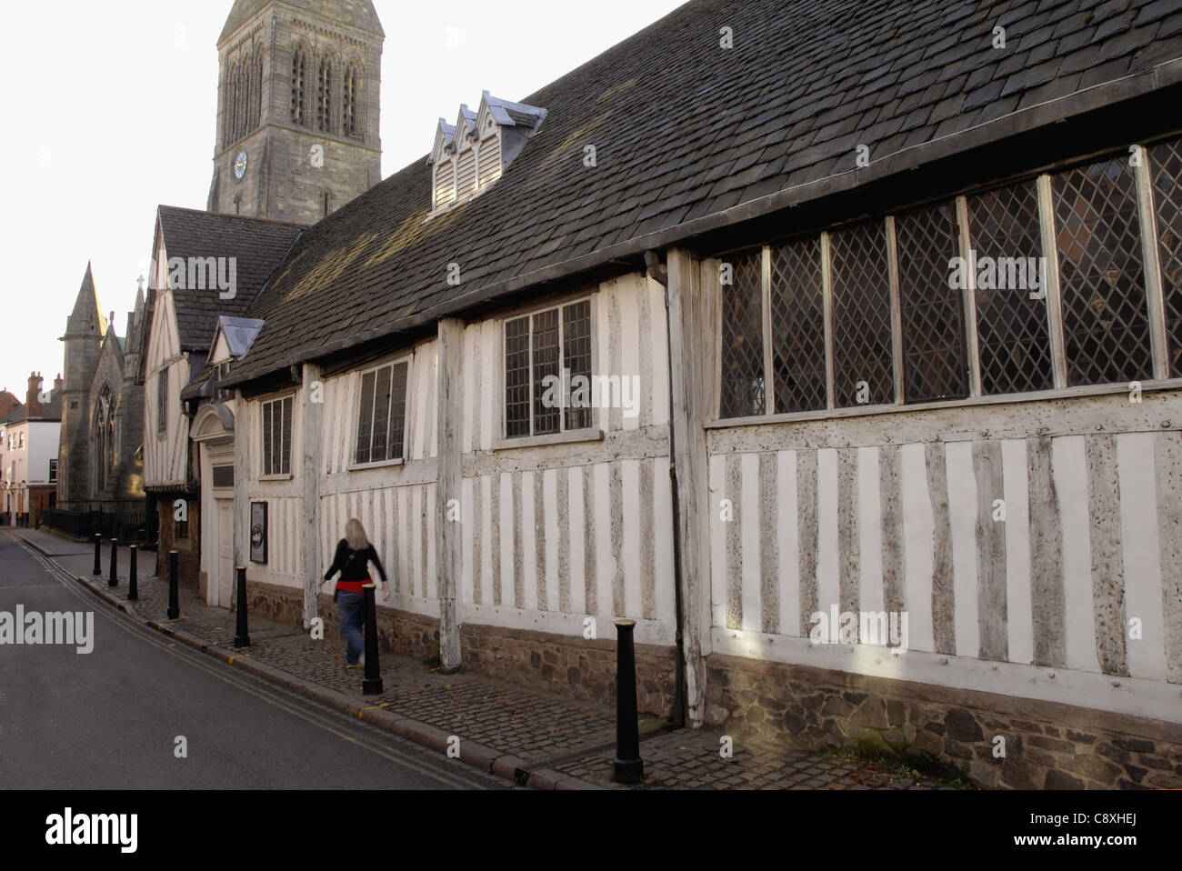 Exterior of The Guildhall in Leicester. Built around 1390, it is one of ...