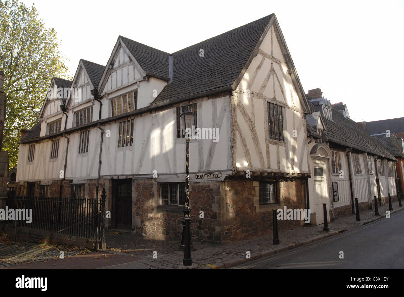 Exterior of The Guildhall in Leicester. Built around 1390, it is one of ...