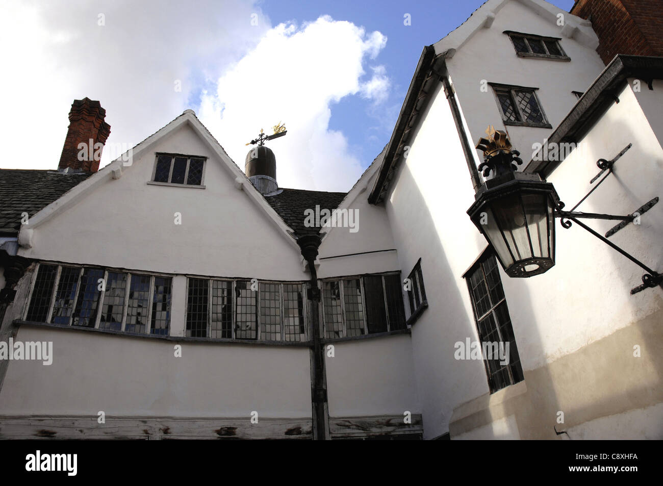 Exterior of The Guildhall in Leicester. Built around 1390, it is one of ...