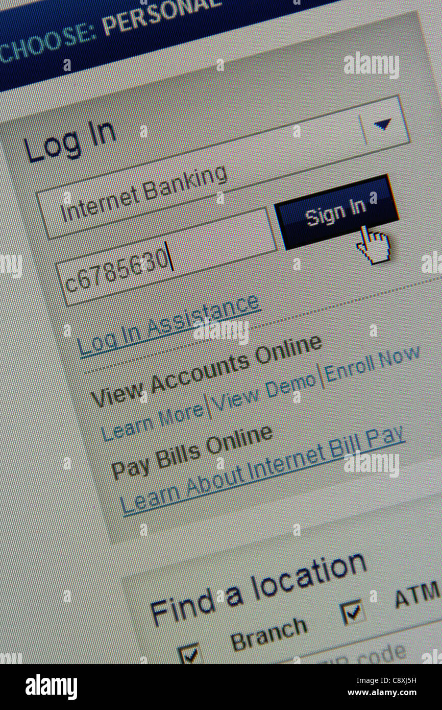 Online banking signin hi-res stock photography and images - Alamy