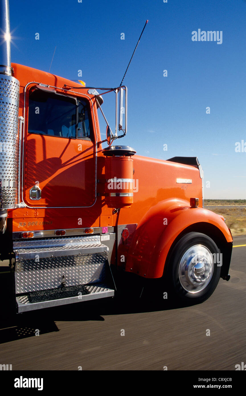 Tractor on Interstate 8, Arizona Stock Photo - Alamy