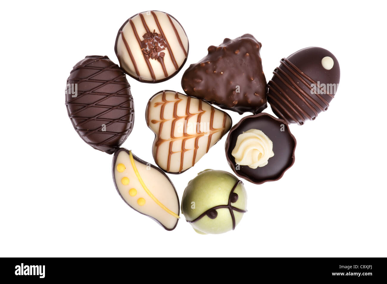 object on white - food chocolate candy Stock Photo - Alamy