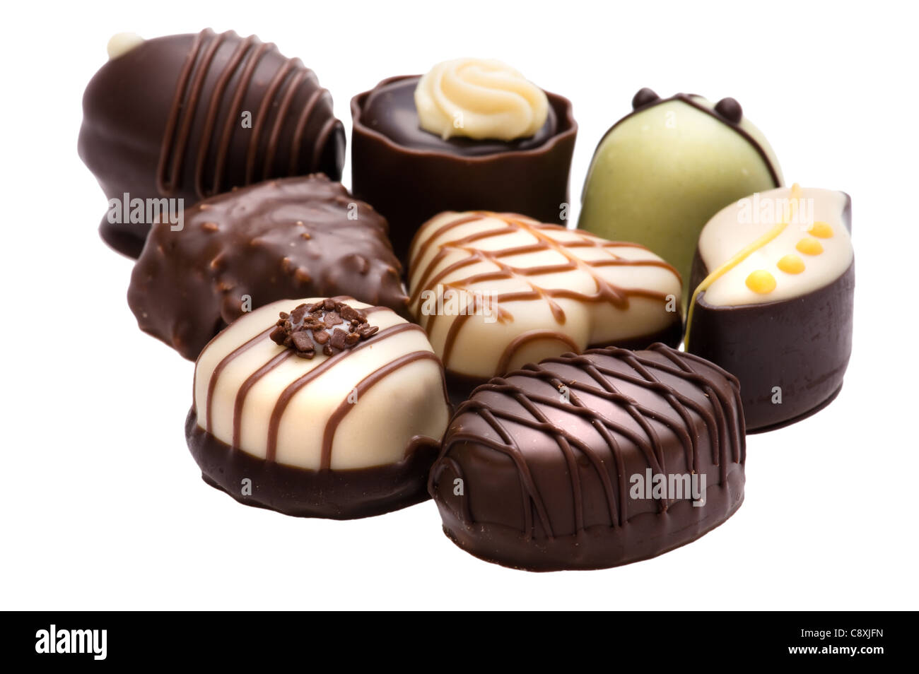 object on white - food chocolate candy Stock Photo - Alamy