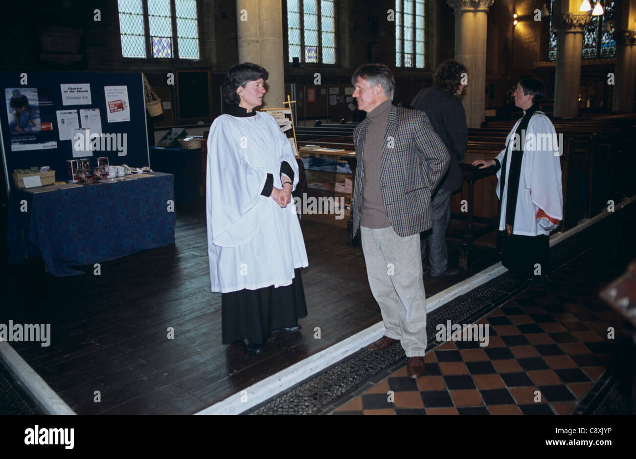 Women priests after Evensong service, St Mary Anglican church in Acton ...