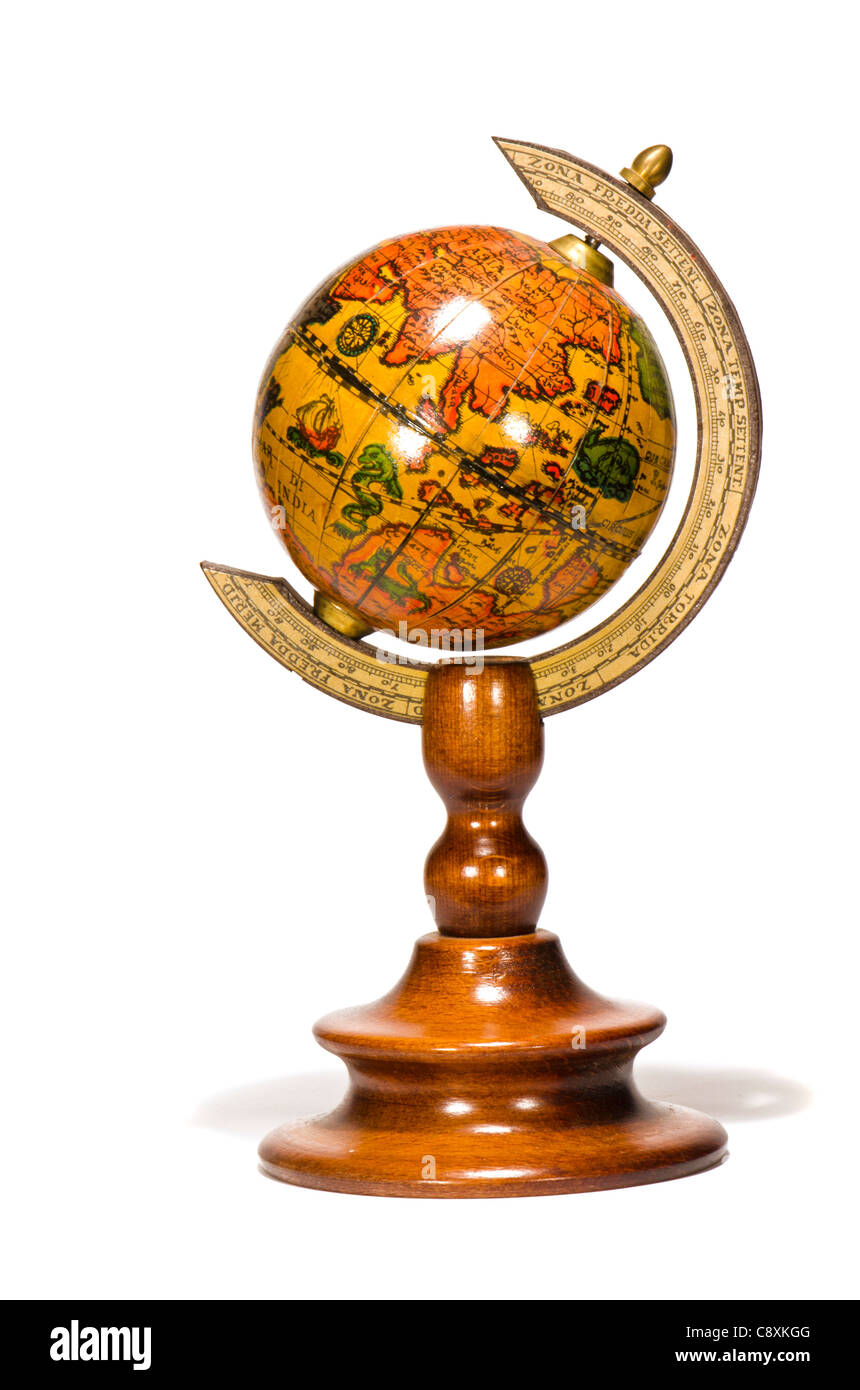 the little globe isolated on white Stock Photo - Alamy