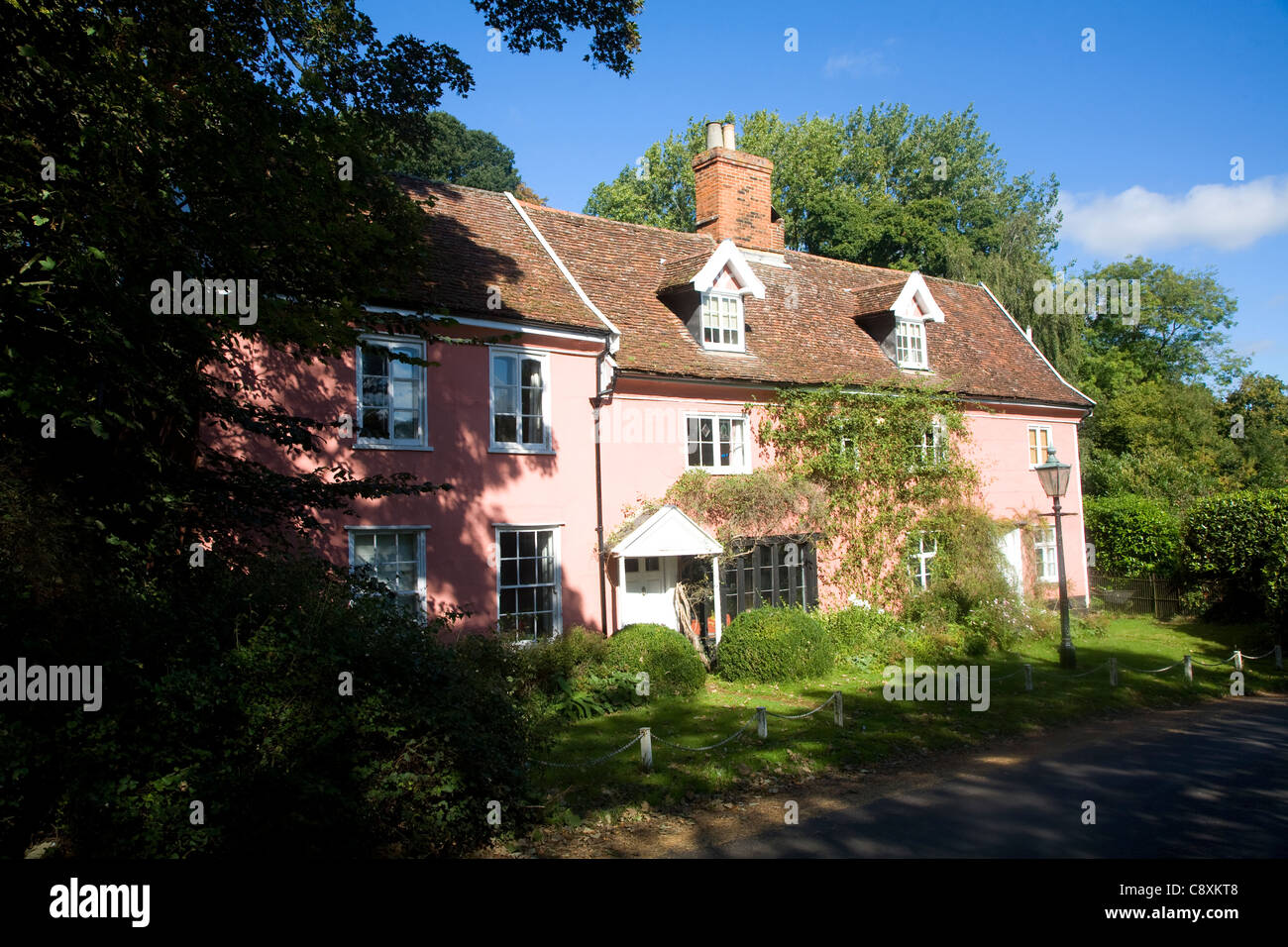 Attractive traditional village houses, Ufford, Suffolk, England Stock ...