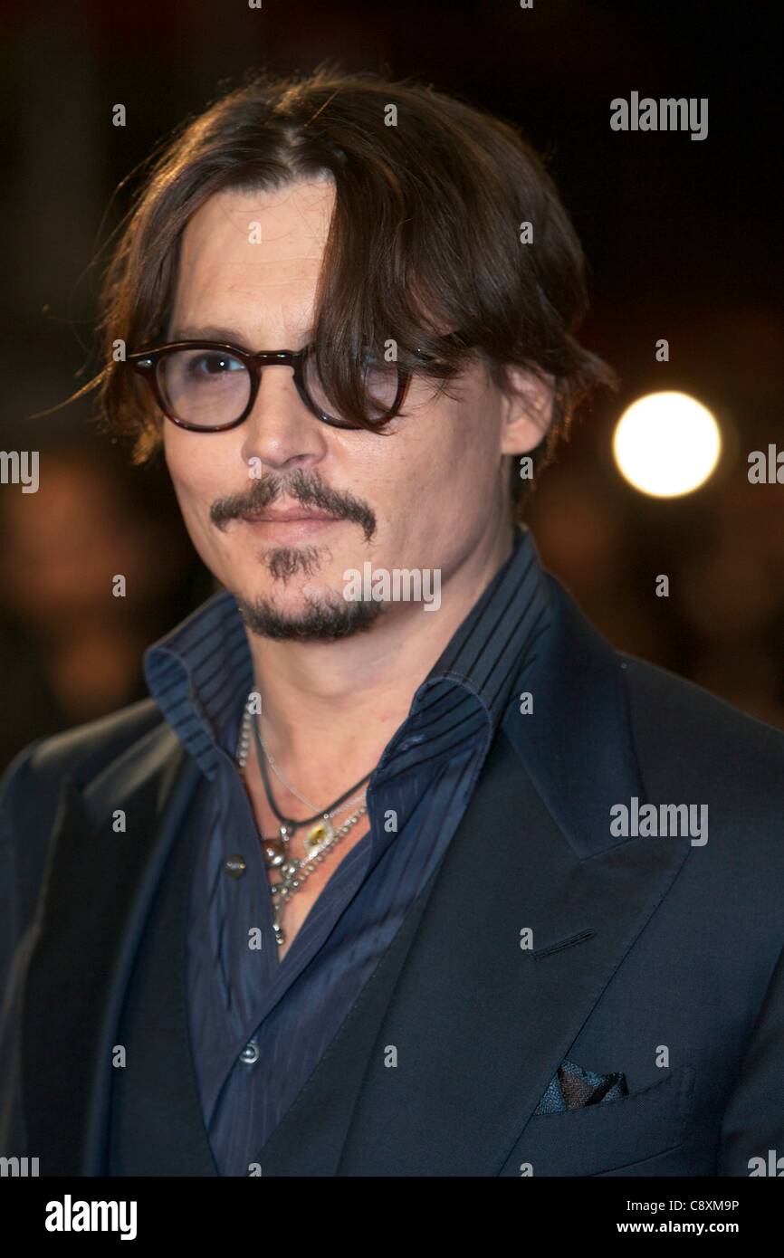 Actor Johnny Depp attends the European Premiere of 'The Rum Diary' at ...