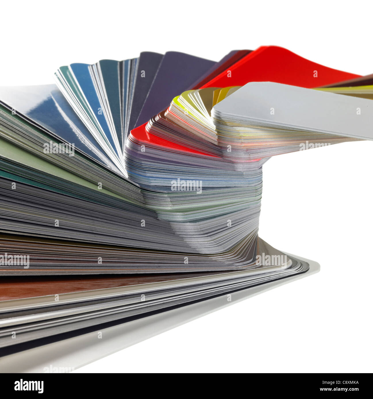 studio photography of a spread color chart isolated on white Stock ...