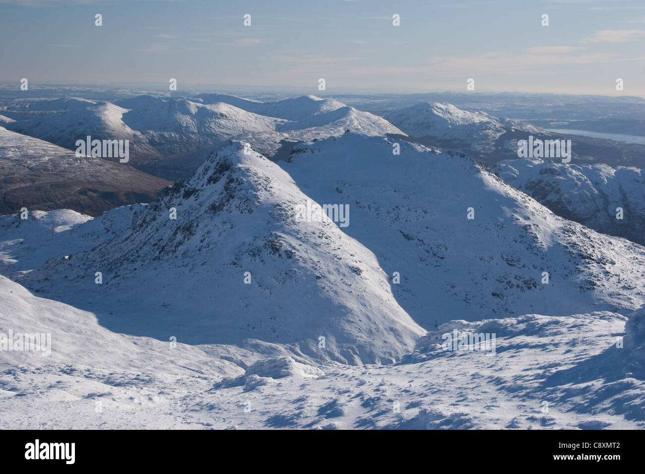 The Cobbler, or Ben Arthur, in the Scottish Highlands from Beinn Ime in ...