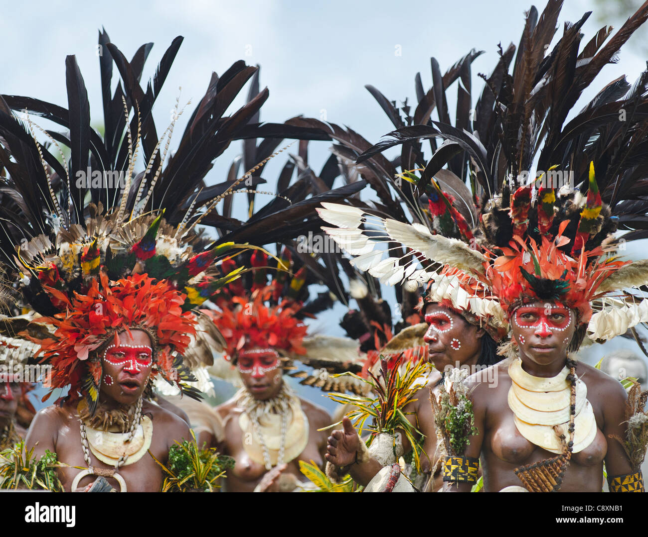 Sing sing group from the Western Highlands performing at Mt Hagen Show ...