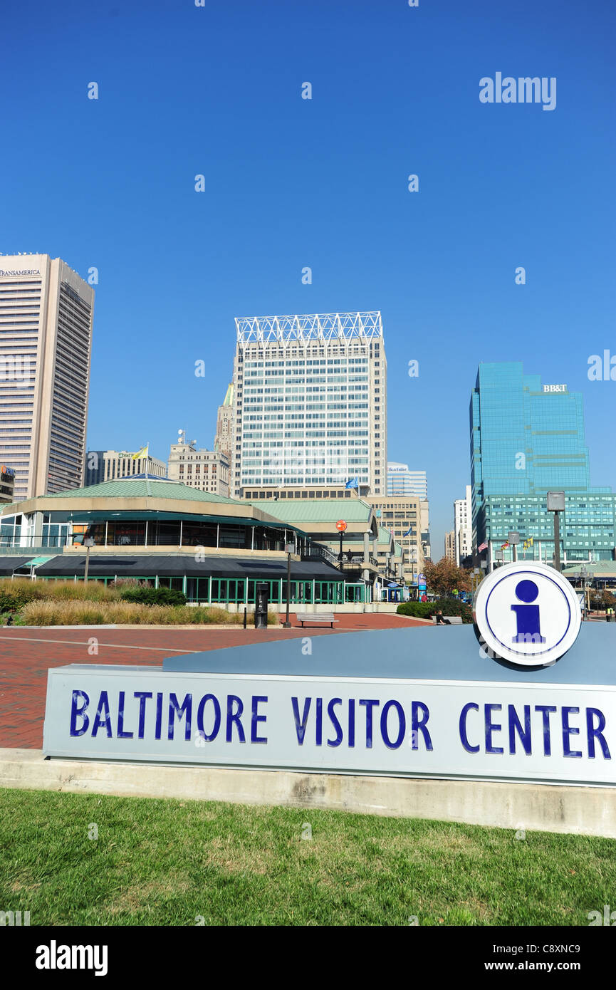USA Maryland Baltimore Inner Harbor Chesapeake Bay MD Skyline visitor ...