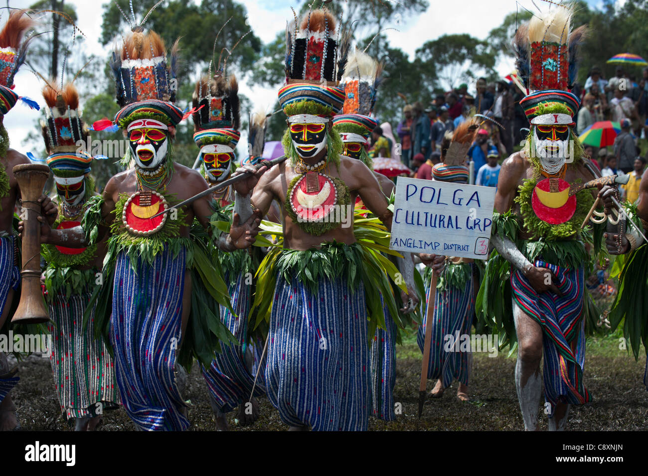 Tribal performers from the Anglimp District in Waghi Province Western ...