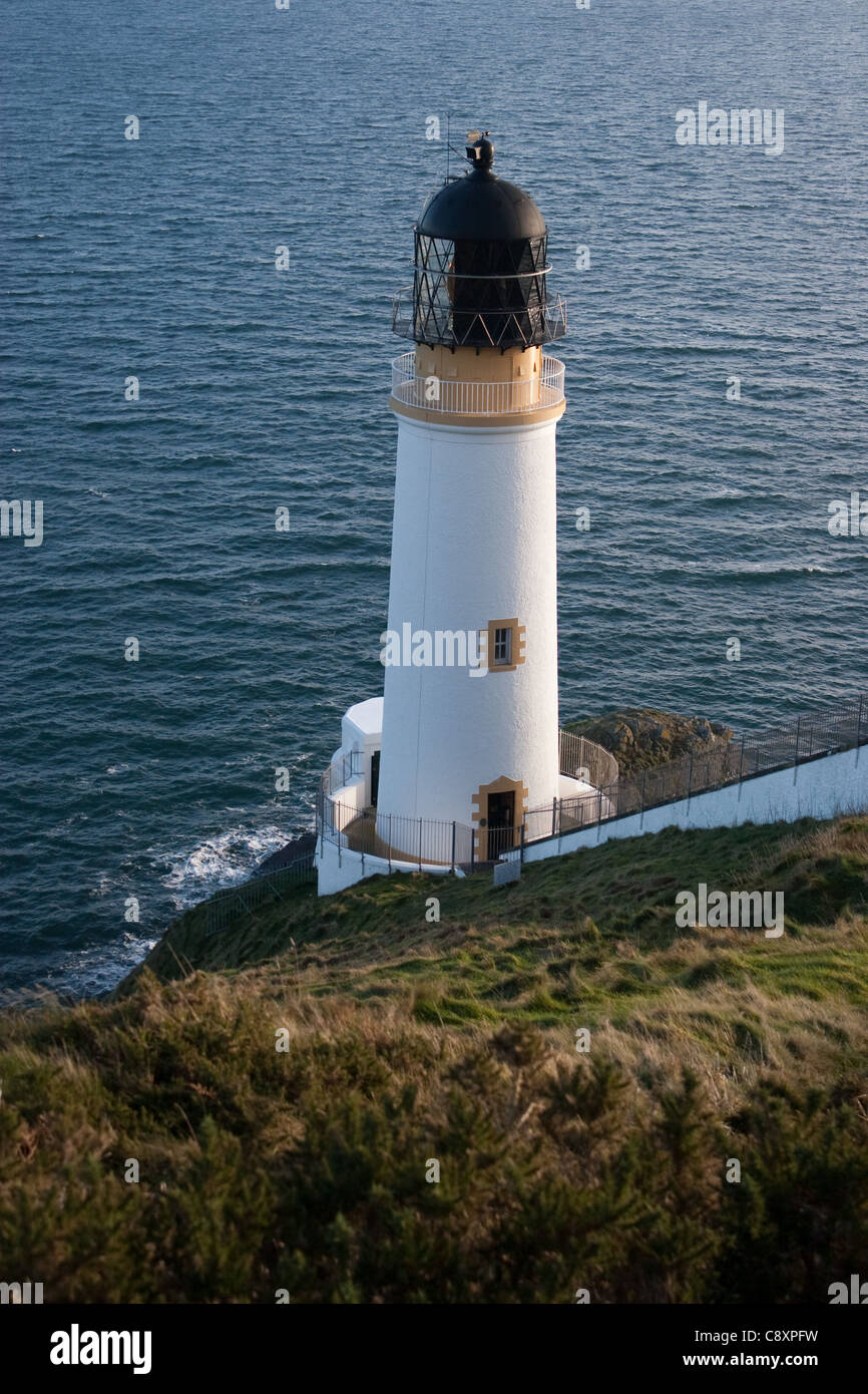The lighthouse below Maughold Head near Ramsey on the Isle of Man Stock ...