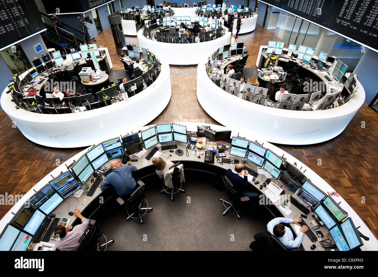 Trading floor of Frankfurt Stock Exchange, Hesse, Germany Stock Photo - Alamy