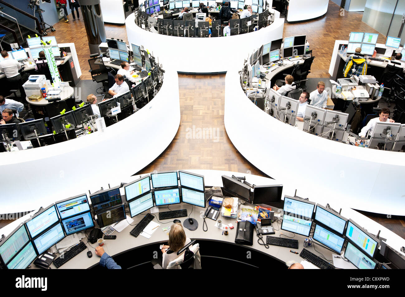 Trading floor of Frankfurt Stock Exchange, Hesse, Germany Stock Photo - Alamy