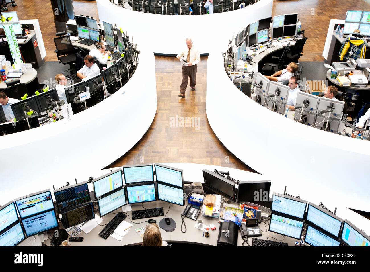 Trading floor of Frankfurt Stock Exchange, Hesse, Germany Stock Photo - Alamy