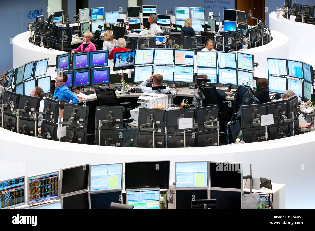 Trading floor of Frankfurt Stock Exchange, Hesse, Germany Stock Photo - Alamy