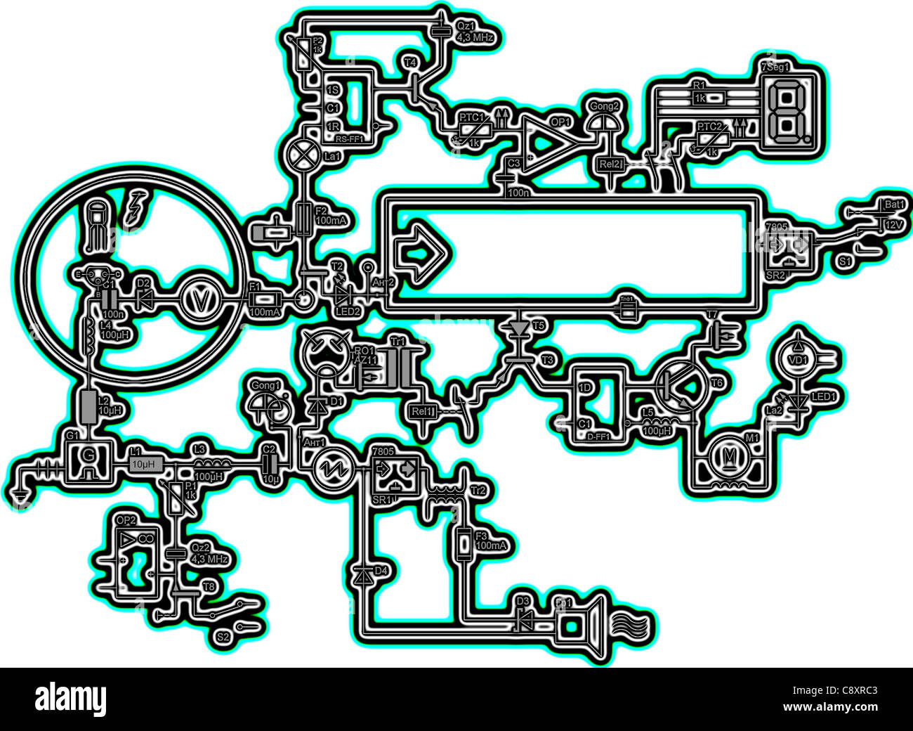 abstract electrical circuit Stock Photo - Alamy