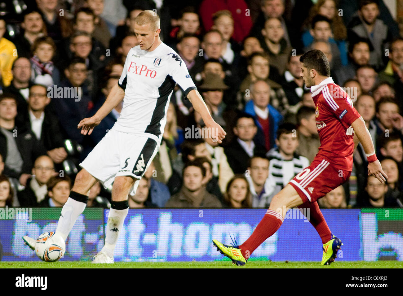 03.11.2011, London, England. Fulham's Norwegian defender Brede ...
