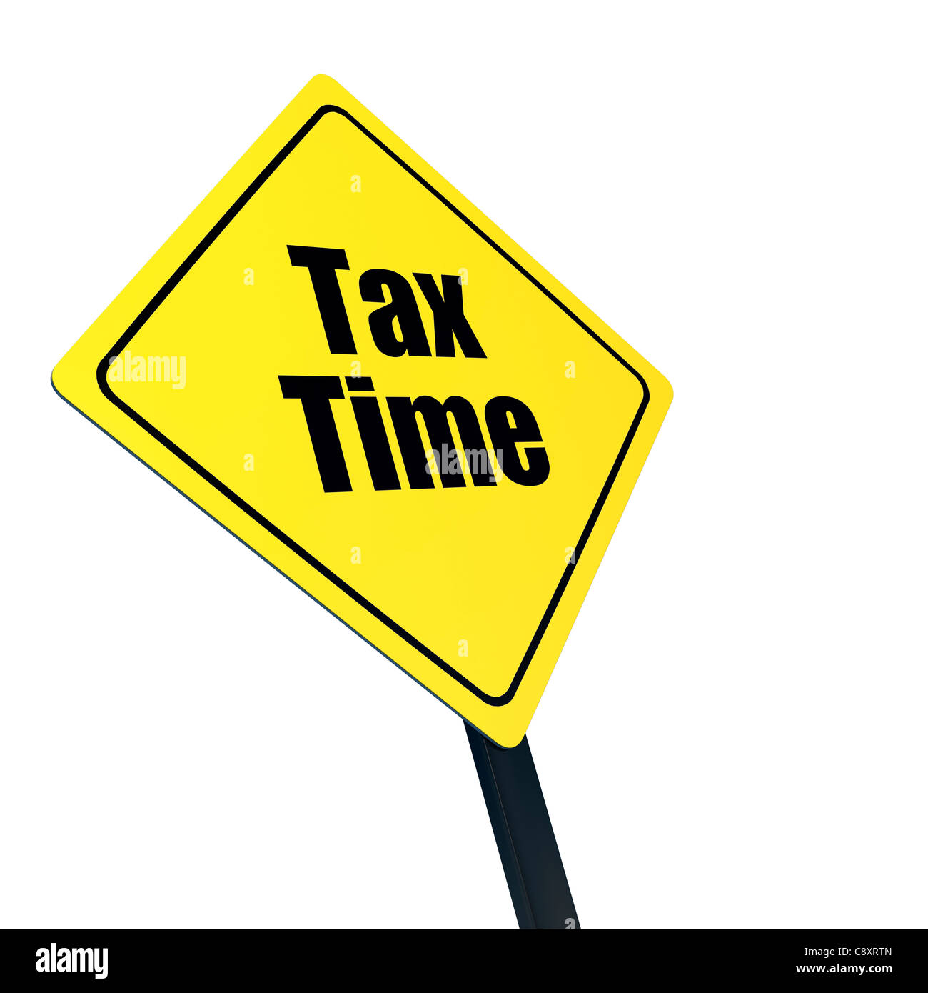 Tax time reminder isolated with white background Stock Photo - Alamy