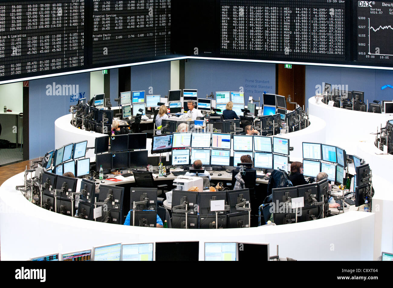 Trading floor of Frankfurt Stock Exchange, Hesse, Germany Stock Photo - Alamy