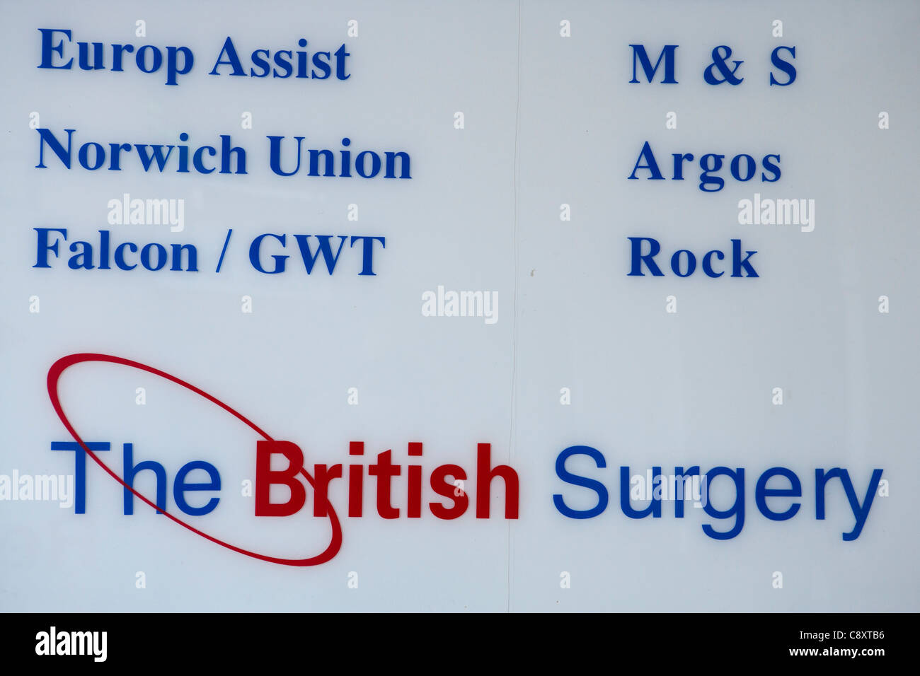 Doctor surgery sign hi-res stock photography and images - Alamy