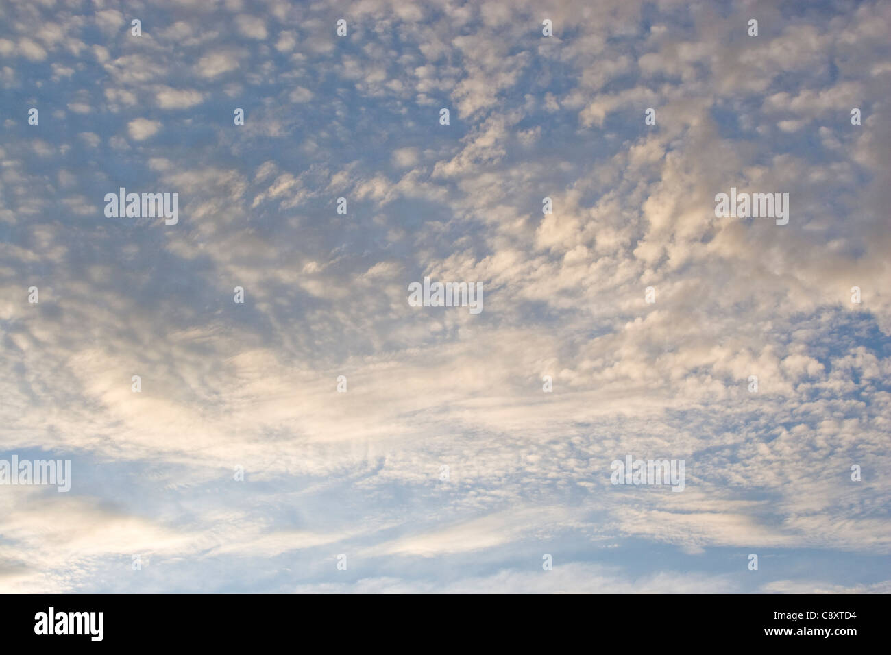 A late autumn crisp light cloudy sky Stock Photo - Alamy
