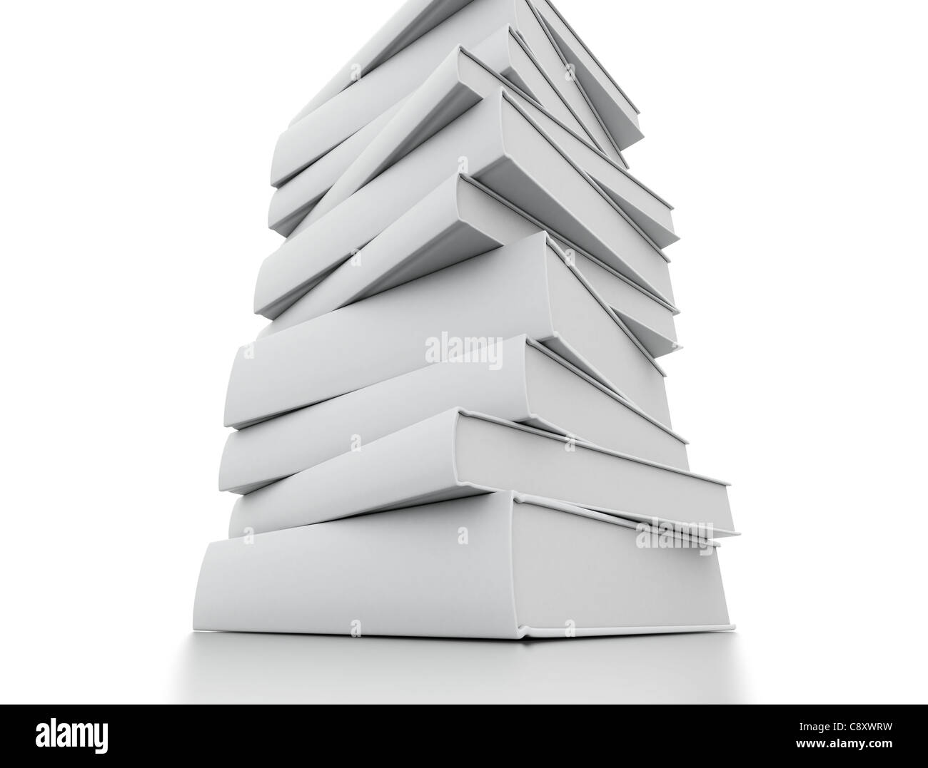 Tall stack of blank books Stock Photo - Alamy