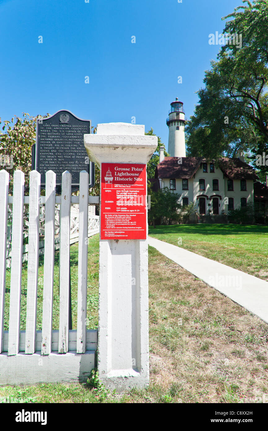 Grosse Point Lighthouse, Grosse Point Illinois Stock Photo - Alamy