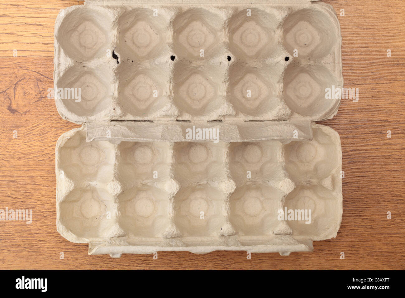 empty eggs box on table Stock Photo - Alamy