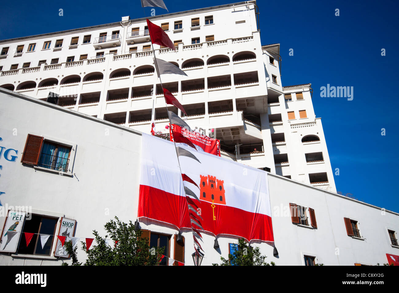 Gibraltar city center during Gibraltar National Day, 10 September 2011 ...